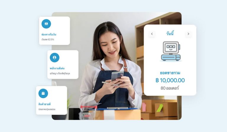 ระบบ POS บนมือถือ ไม่ต้องมีอุปกรณ์อื่นเพิ่มเติมก็ใช้ได้