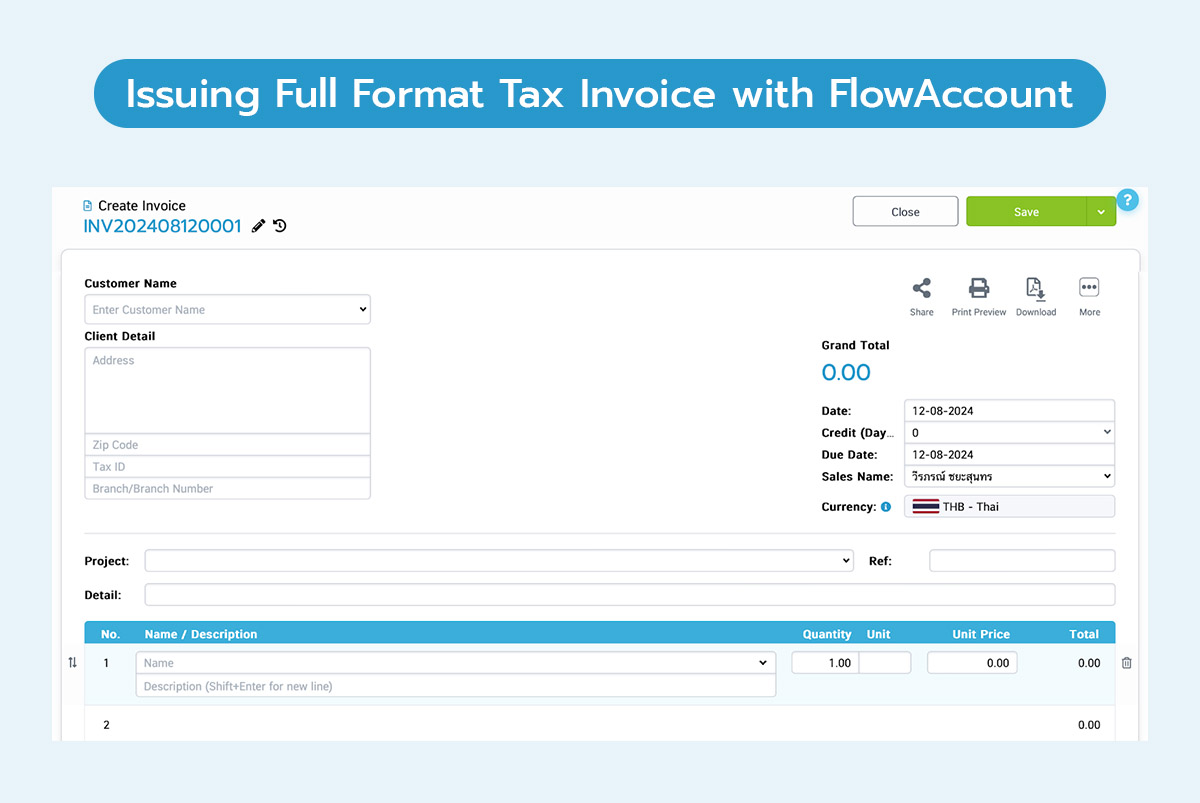 What is Tax Invoice in Thailand